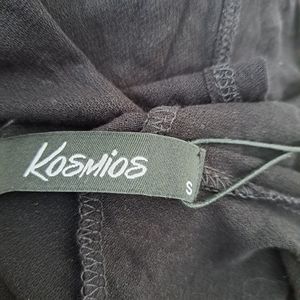 Kosmios | Tops | Kosmios Jermiah 291 Womens Black Longline Pleated ...